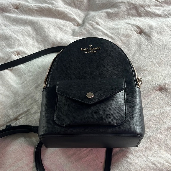 kate spade | Bags | Black Leather Kate Spade Mini Backpack | Poshmark